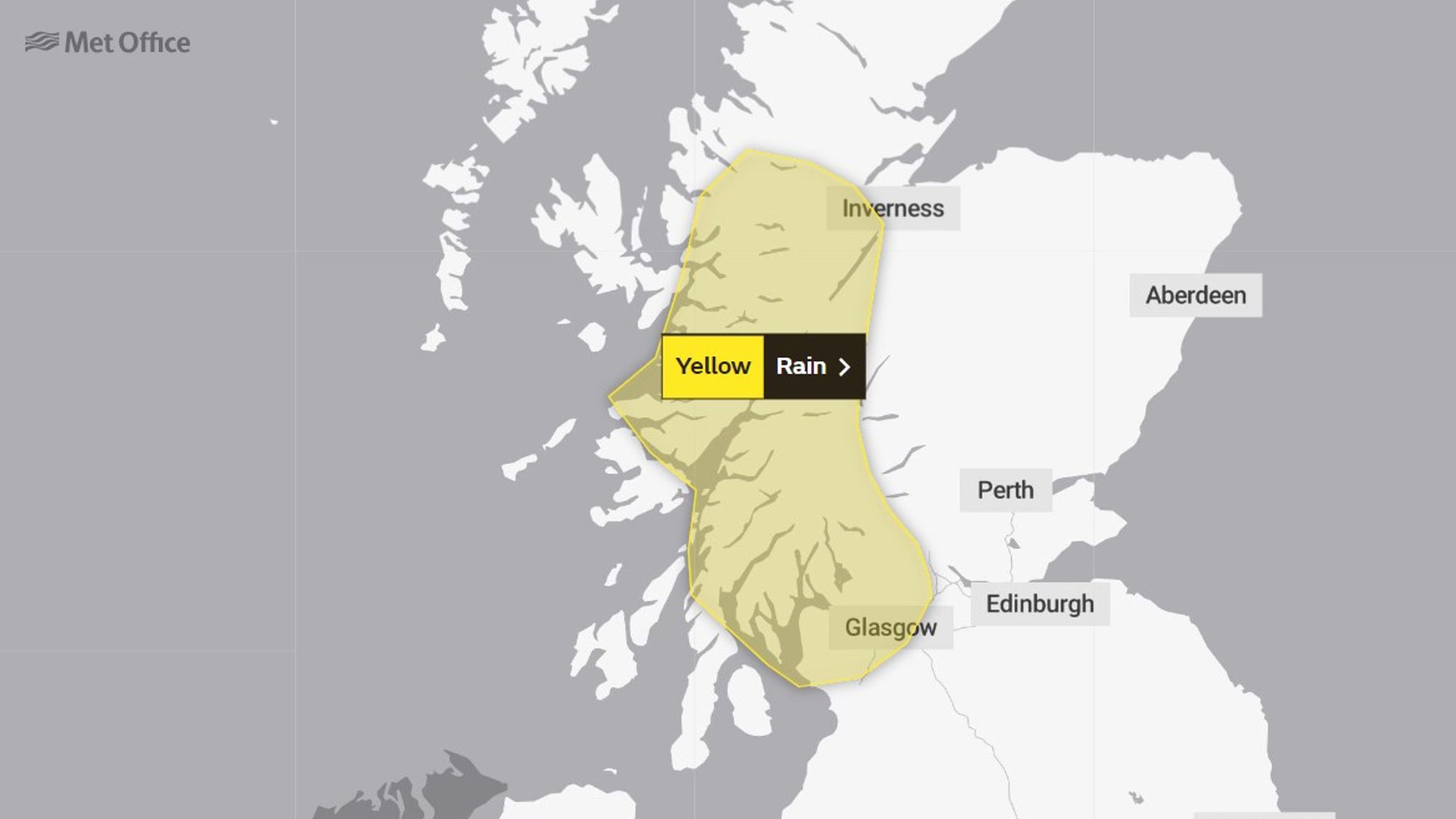 Yellow weather warning for more heavy rain after Scotland hit by ...