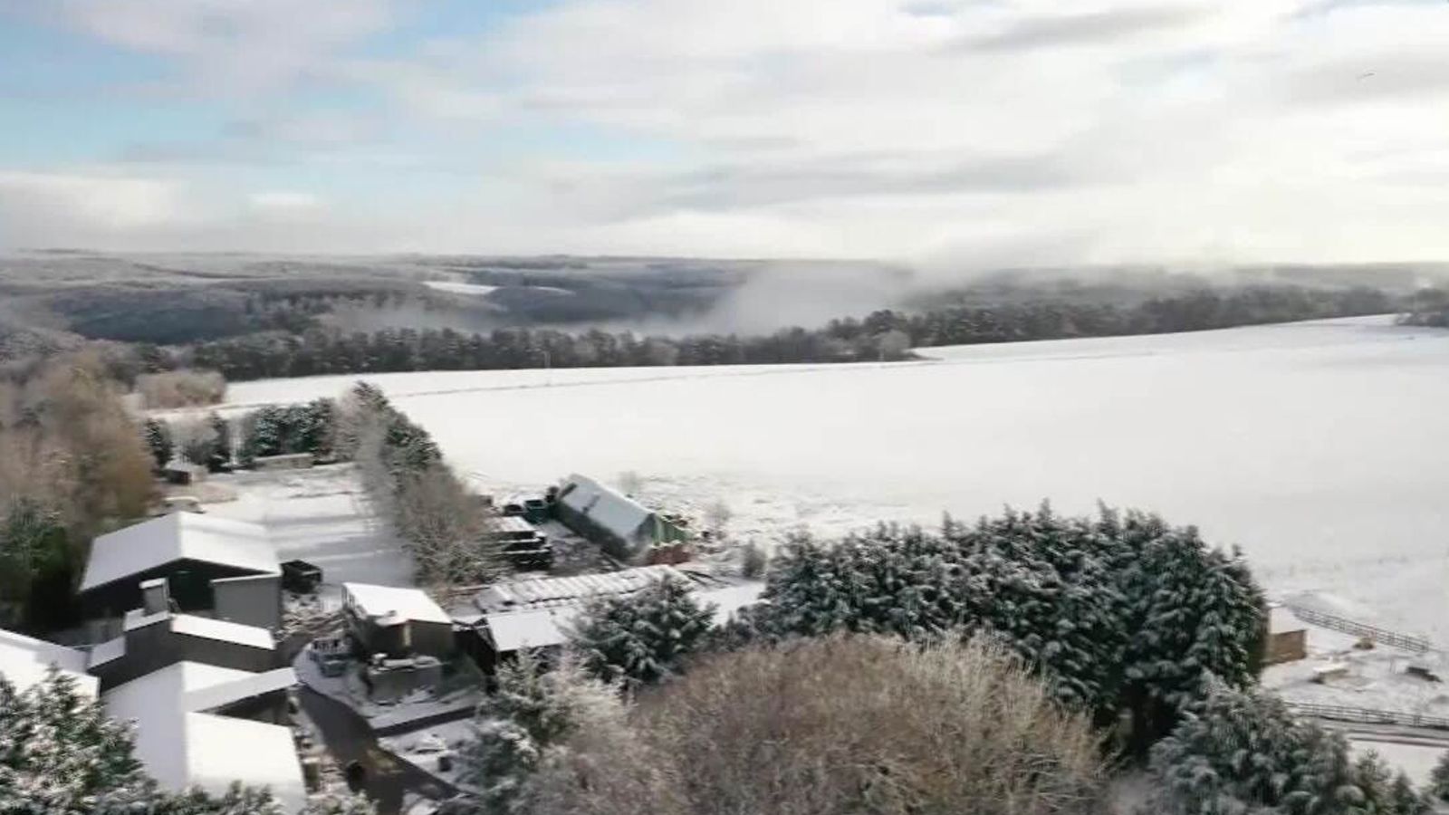 UK weather: Drone captures stunning Yorkshire snow as Met Office issues ...