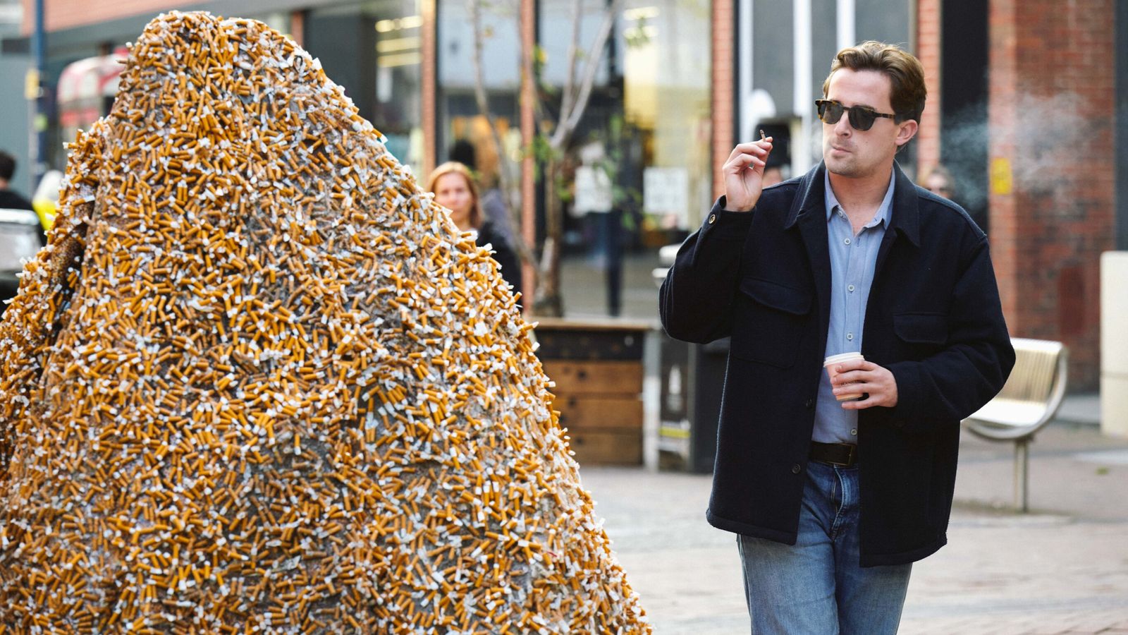 Mountain of cigarette butts dumped on high street to encourage smokers ...