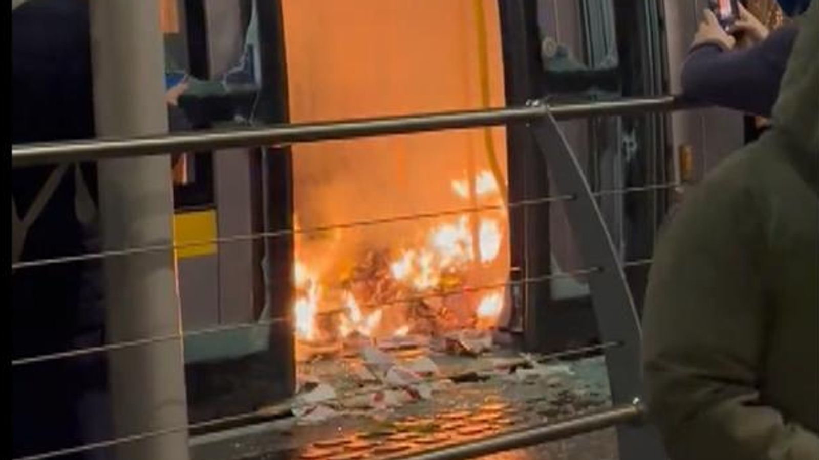 Dublin rioting: Tram set on fire during night of violence after stabbing near school | World ...
