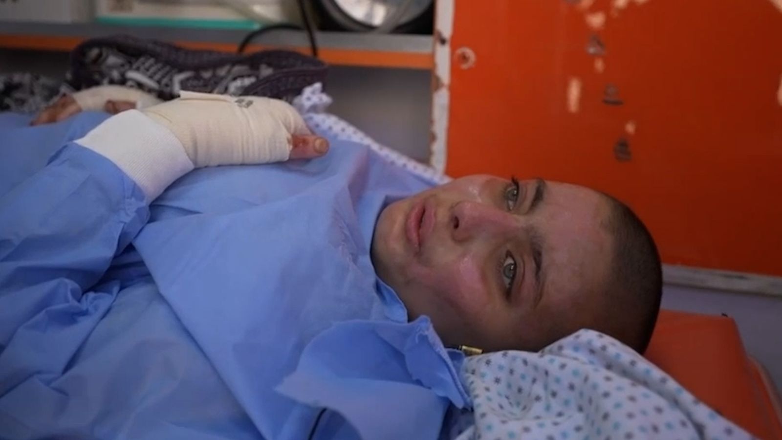 Gaza: Palestinian boy unable to move and crying for help as he prepares ...