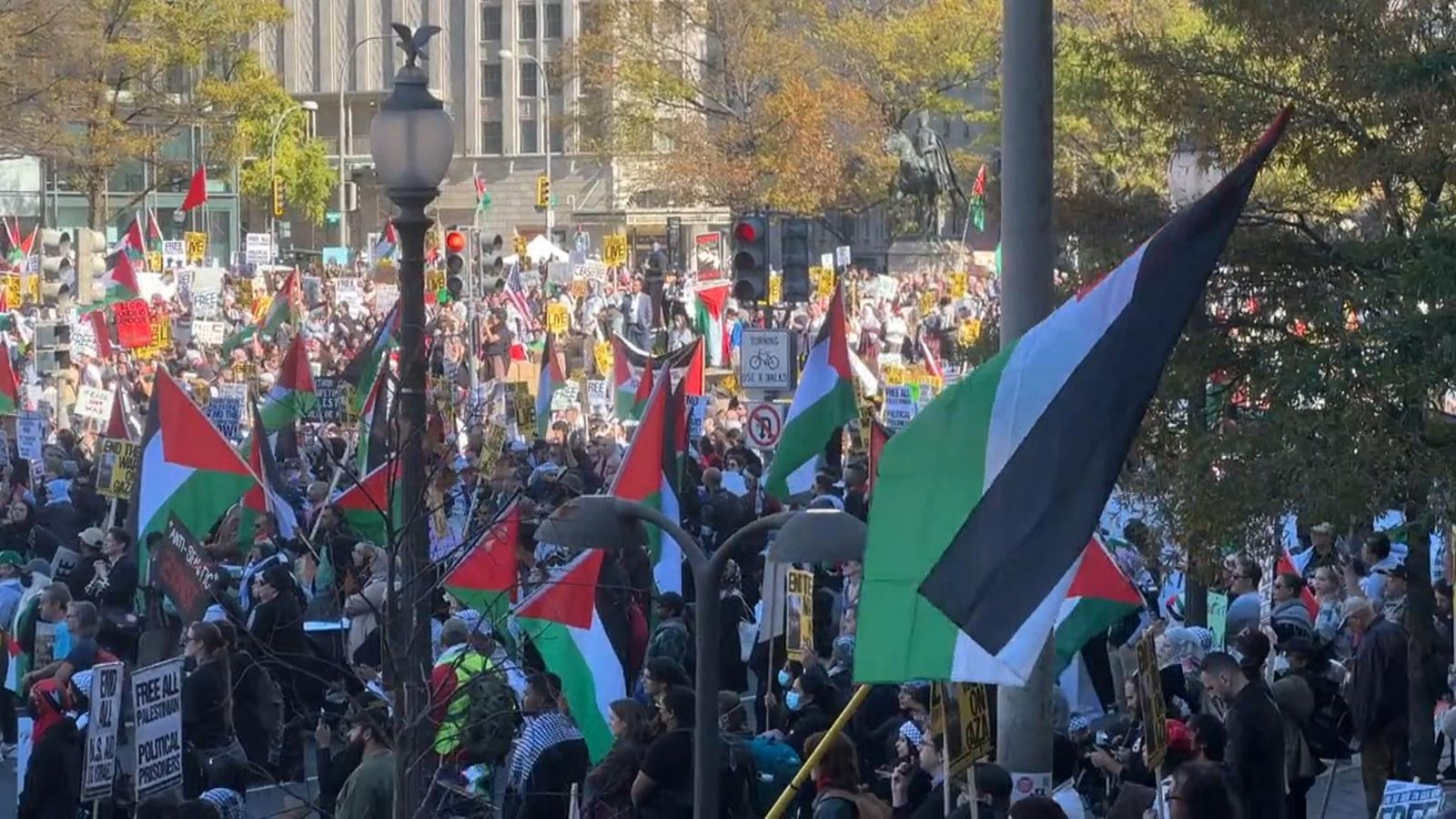 Israel-Hamas war: Hundreds of thousands of people protest across the ...