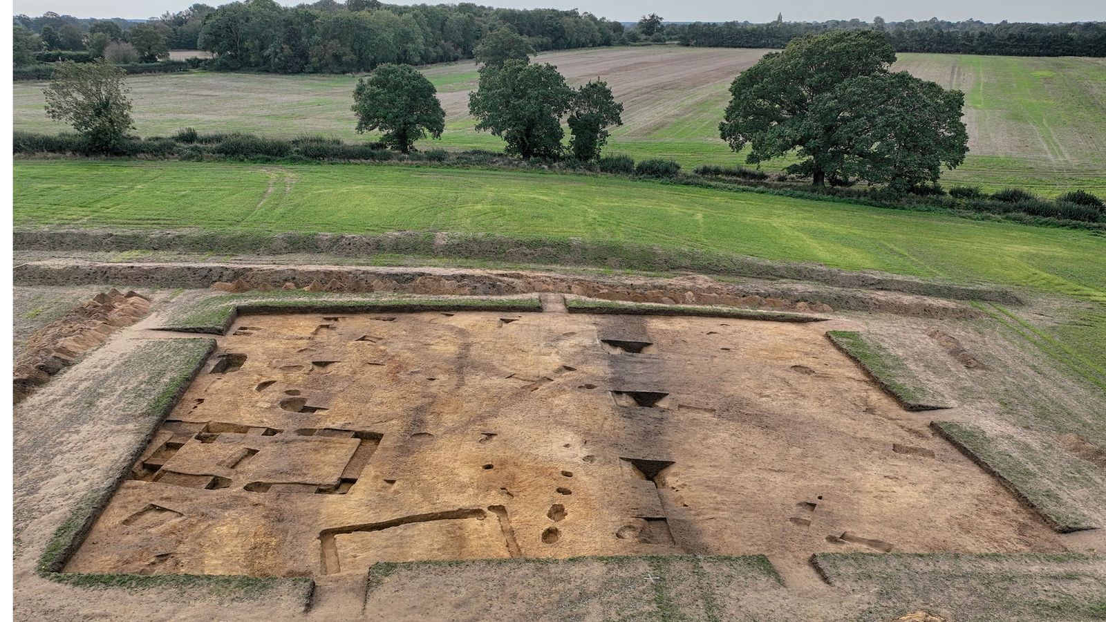 'Possible temple' from 1,400 years ago uncovered by archaeologists near ...