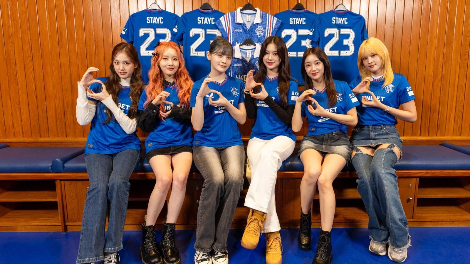 K-pop group STAYC greet fans at Ibrox Stadium in Glasgow after Rangers kit mix-up | UK News ...