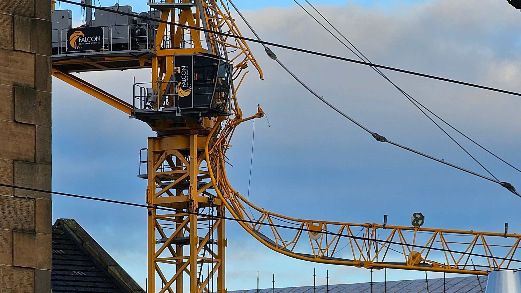 Edinburgh: Two people injured after crane collapses and smashes into ...