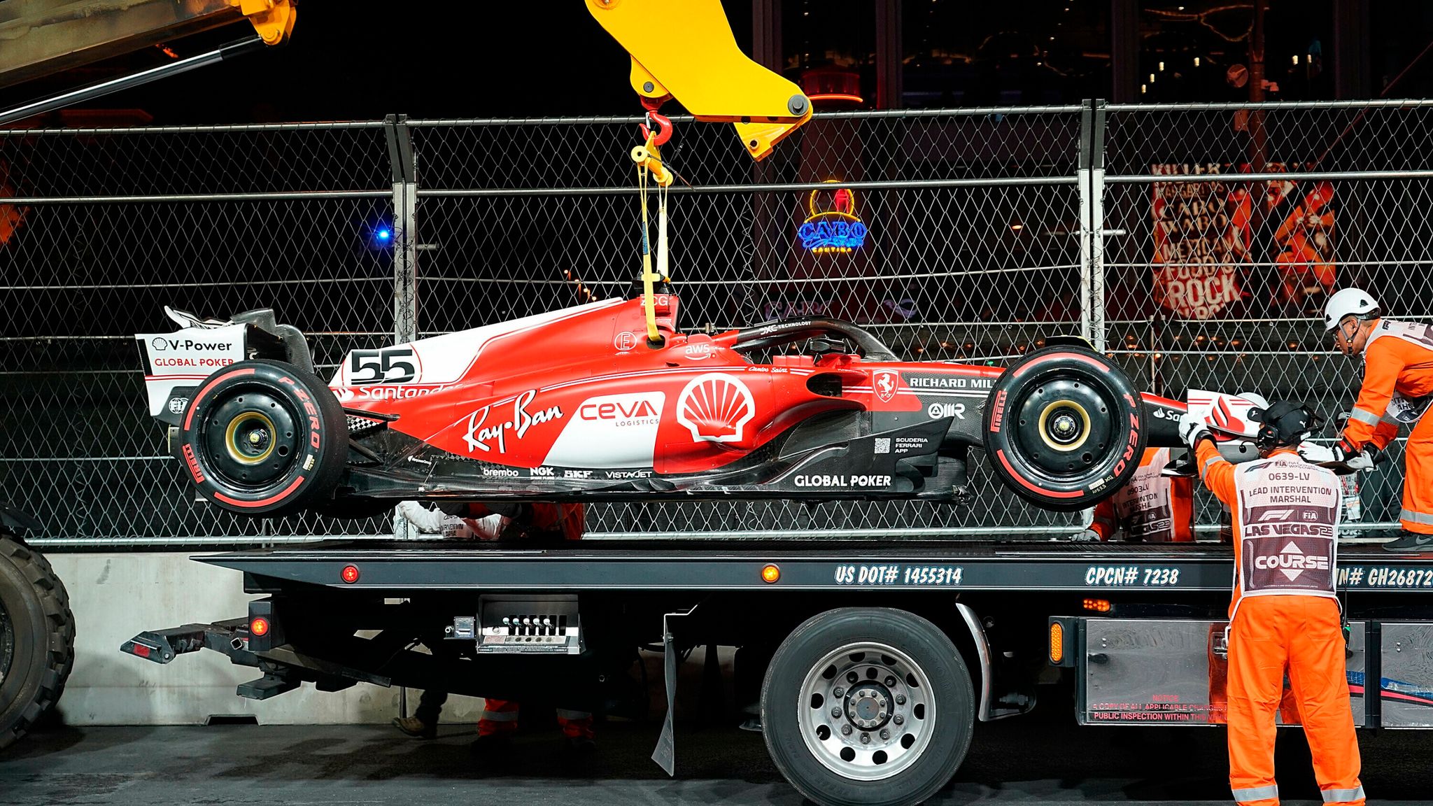 F1: Las Vegas Grand Prix practice halted after Ferrari's Carlos Sainz ...