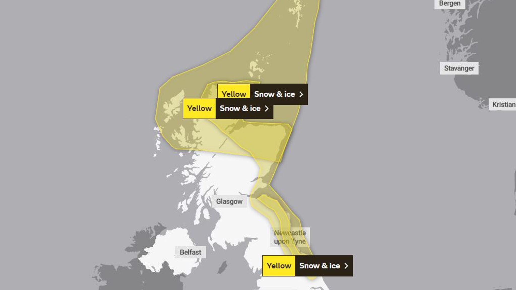 Snow and ice warnings issued as parts of UK told to prepare for ...