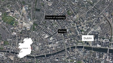 Riots in Dublin after stabbing near school - as police car and buses ...