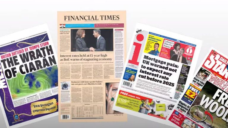 Press Preview: Friday's front pages with Sky's Gillian Joseph plus ...