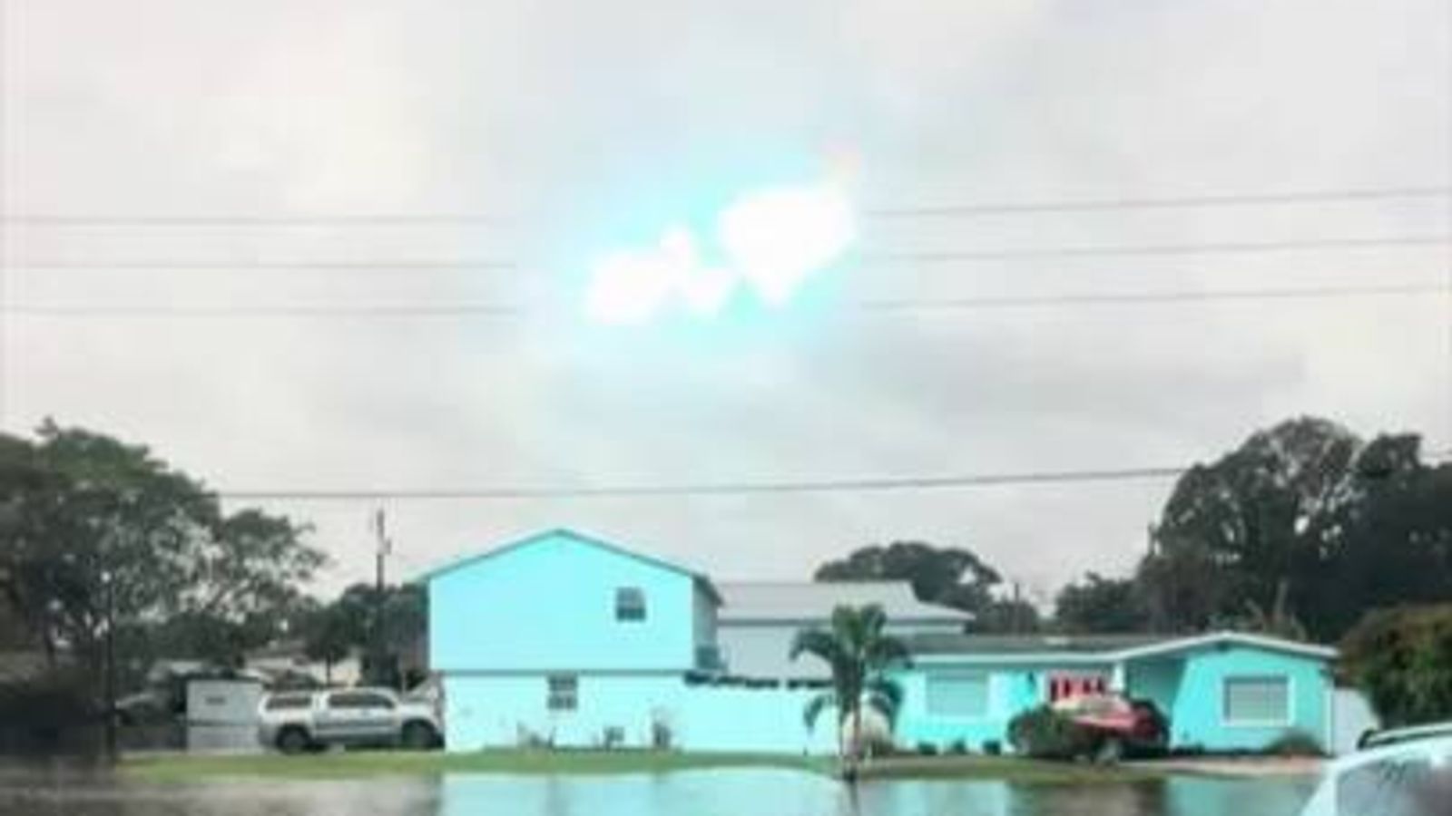 Fireballs streak across power line in Florida | US News | Sky News