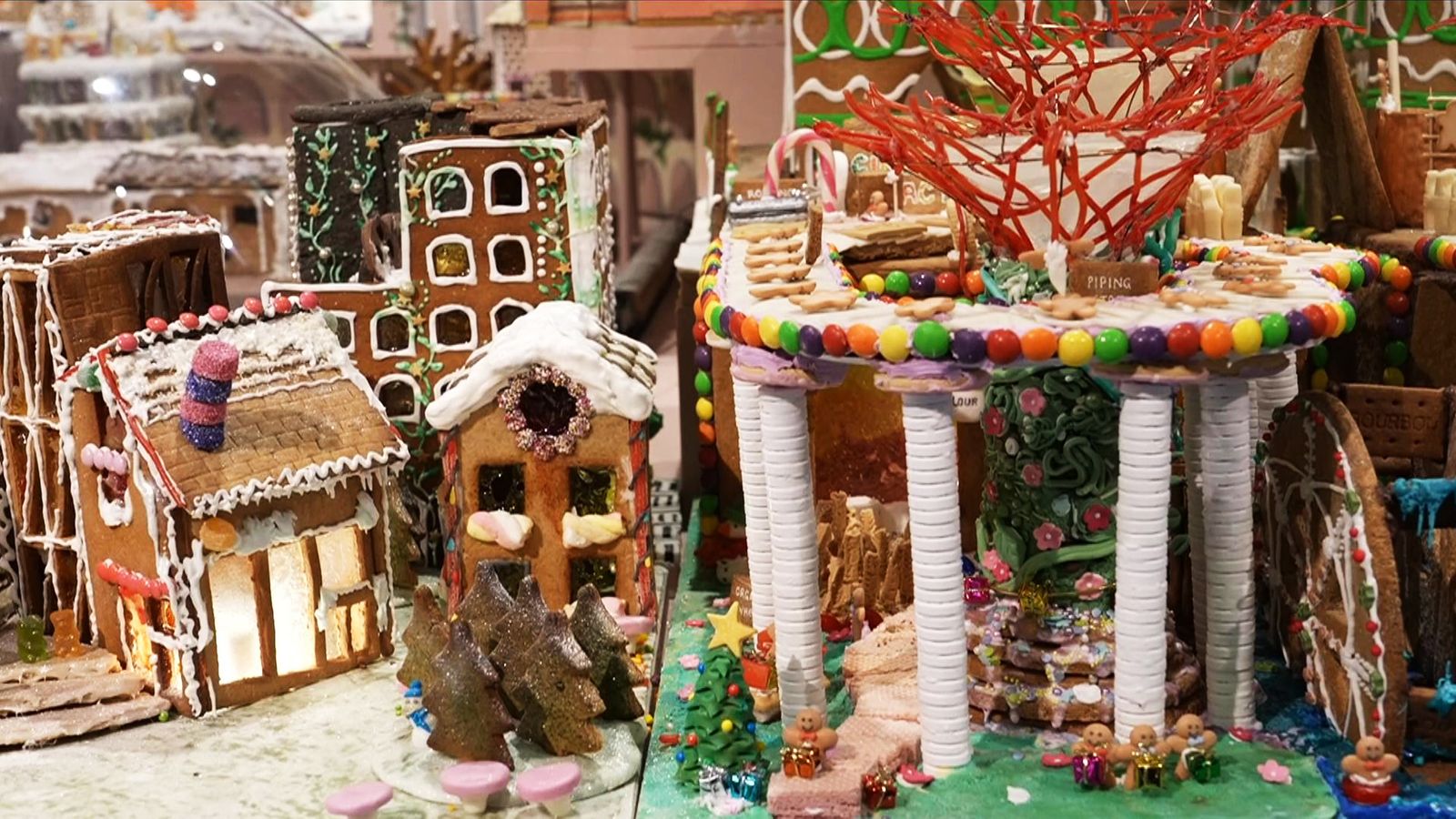 Climate change: A Christmas gingerbread village shows how buildings can ...