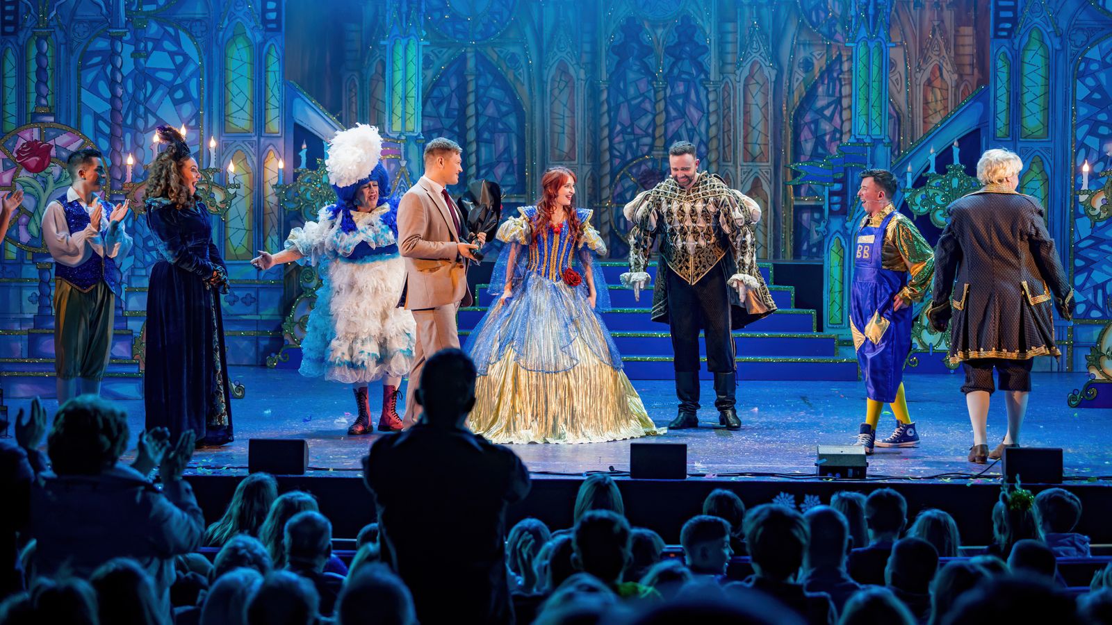 Pantomime star stunned after surprise on-stage proposal at Beacon Arts Centre | UK News | Sky News