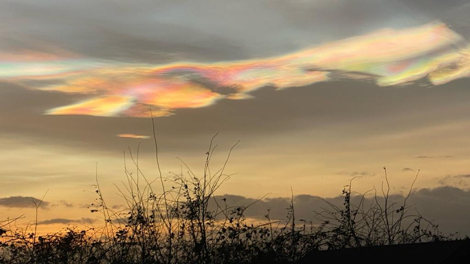 Rare 'rainbow clouds' spotted in UK skies | UK News | Sky News