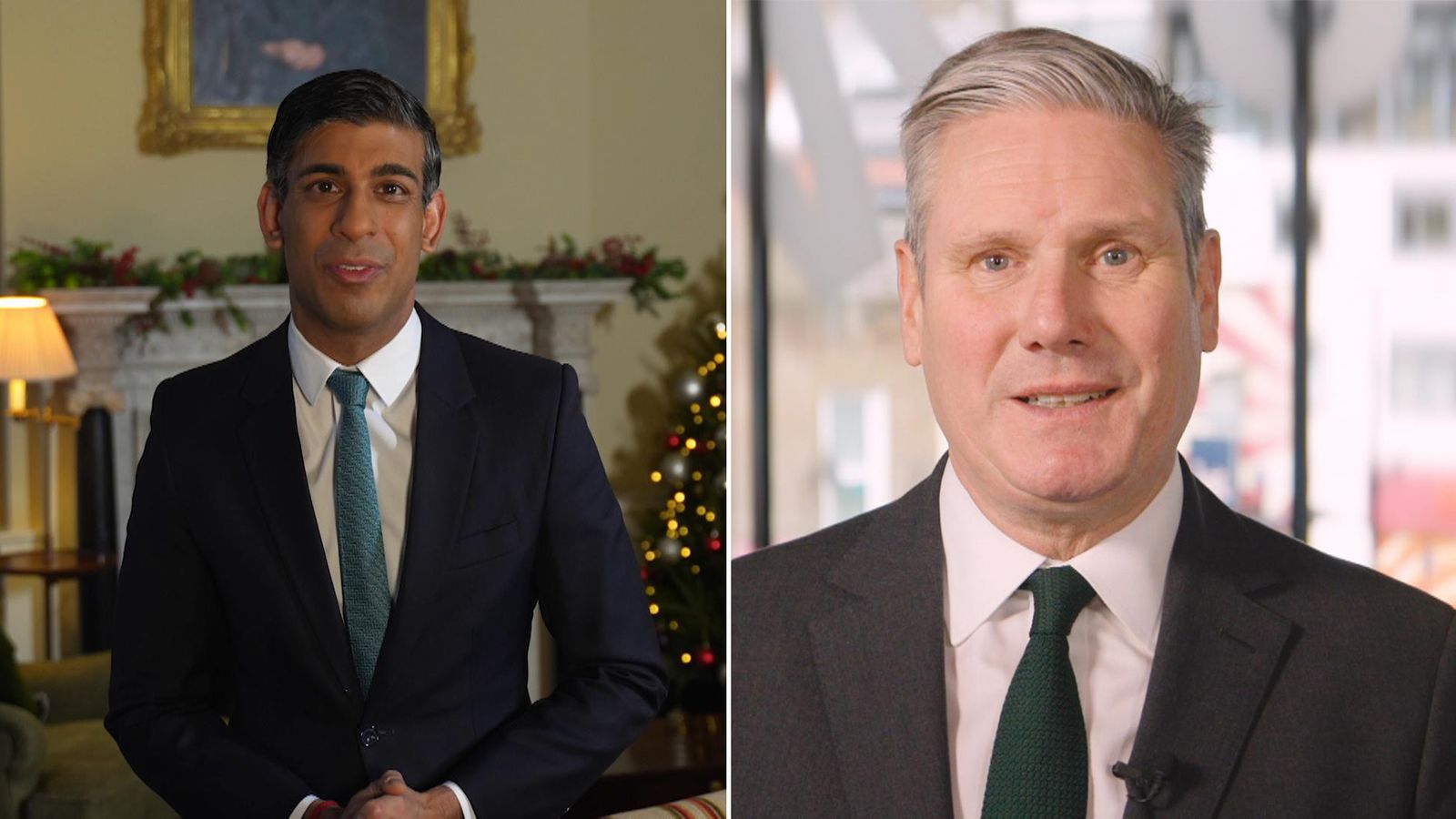 Sunak and Starmer's New Year's messages side-by-side | Politics News | Sky News