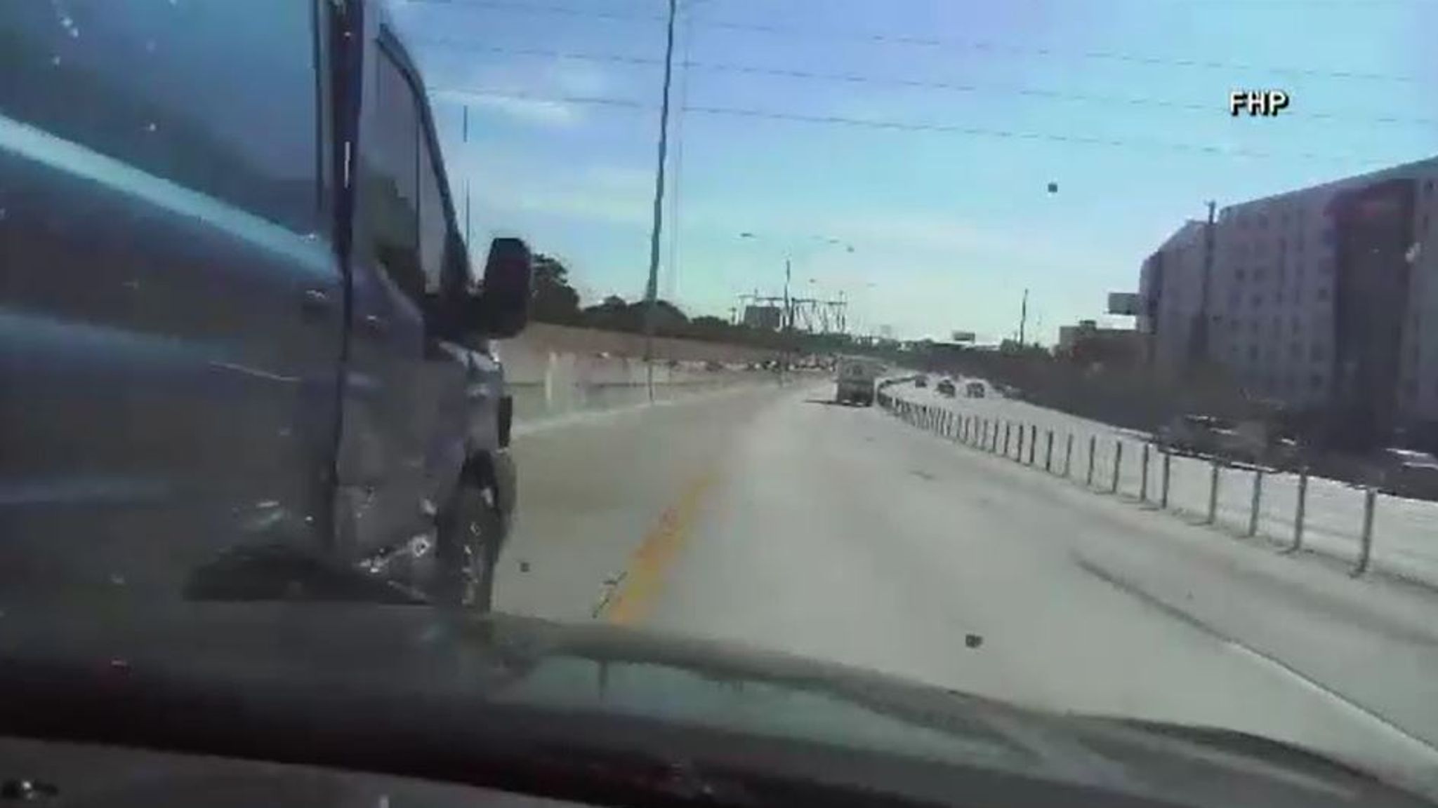 Police dashcam footage shows officers smash into Amazon van during high ...