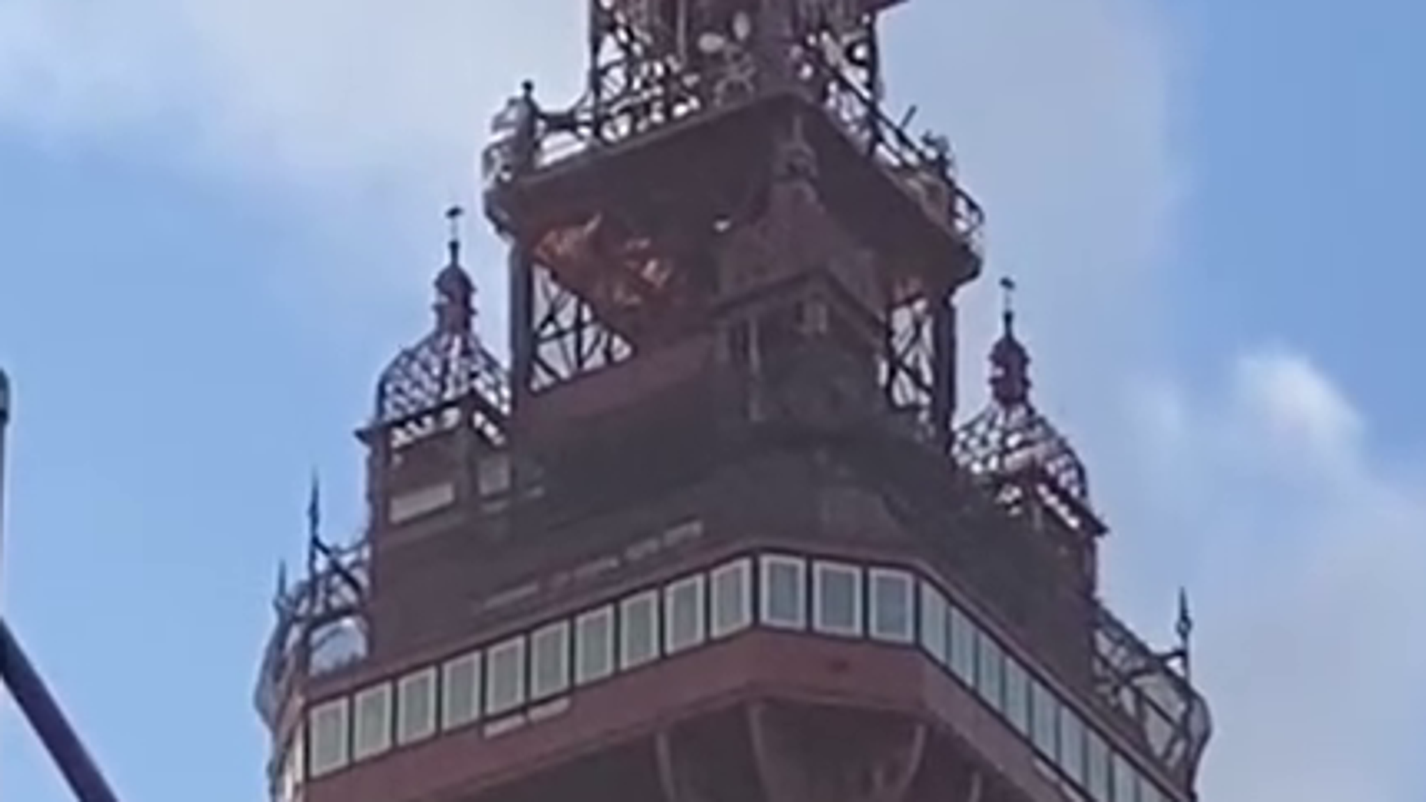 Blackpool Tower 'fire': Police helicopter using thermal imaging ...
