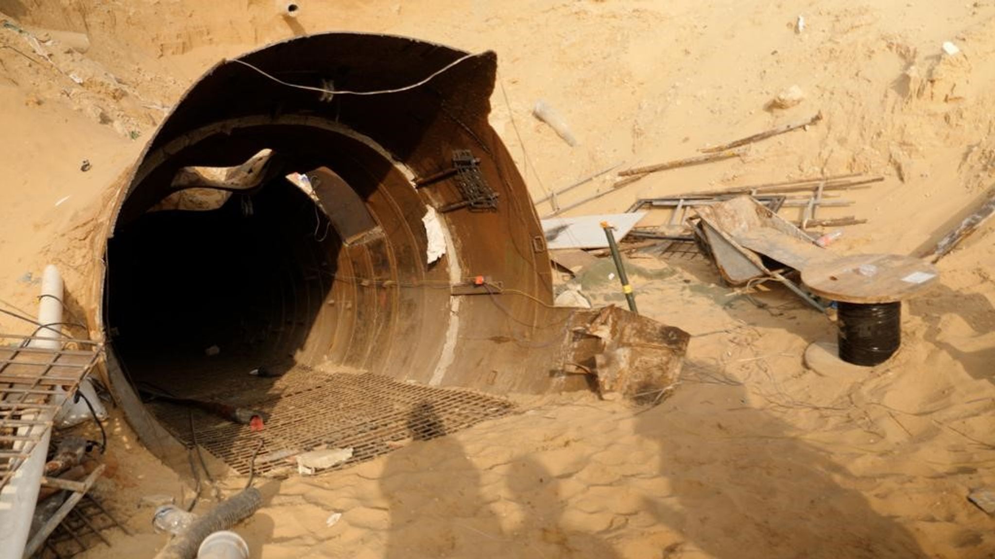 IDF shows media a Hamas tunnel, where holes drop several metres deeper ...