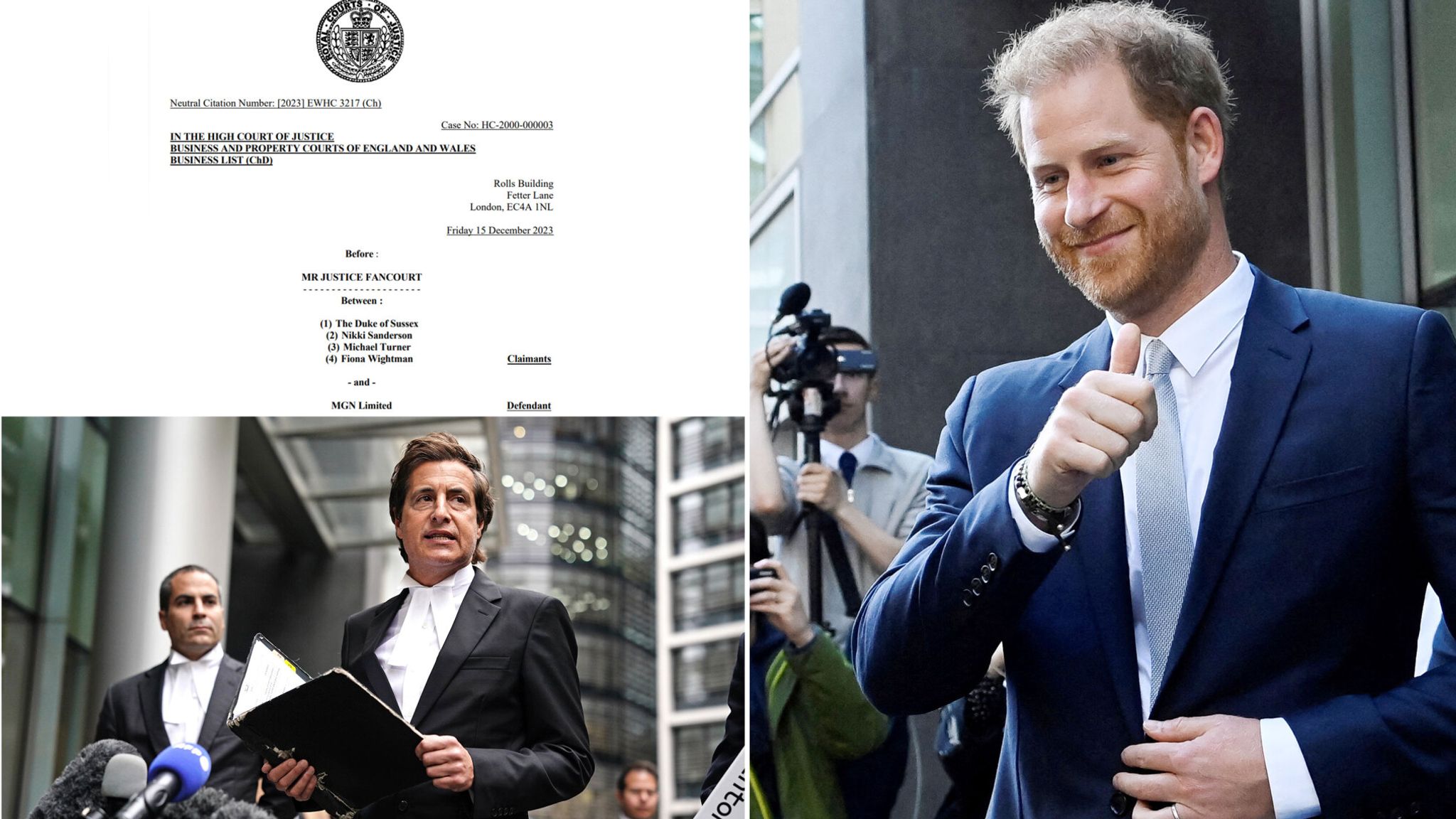 Key findings in Prince Harry v Mirror Group Newspapers judgment | UK ...