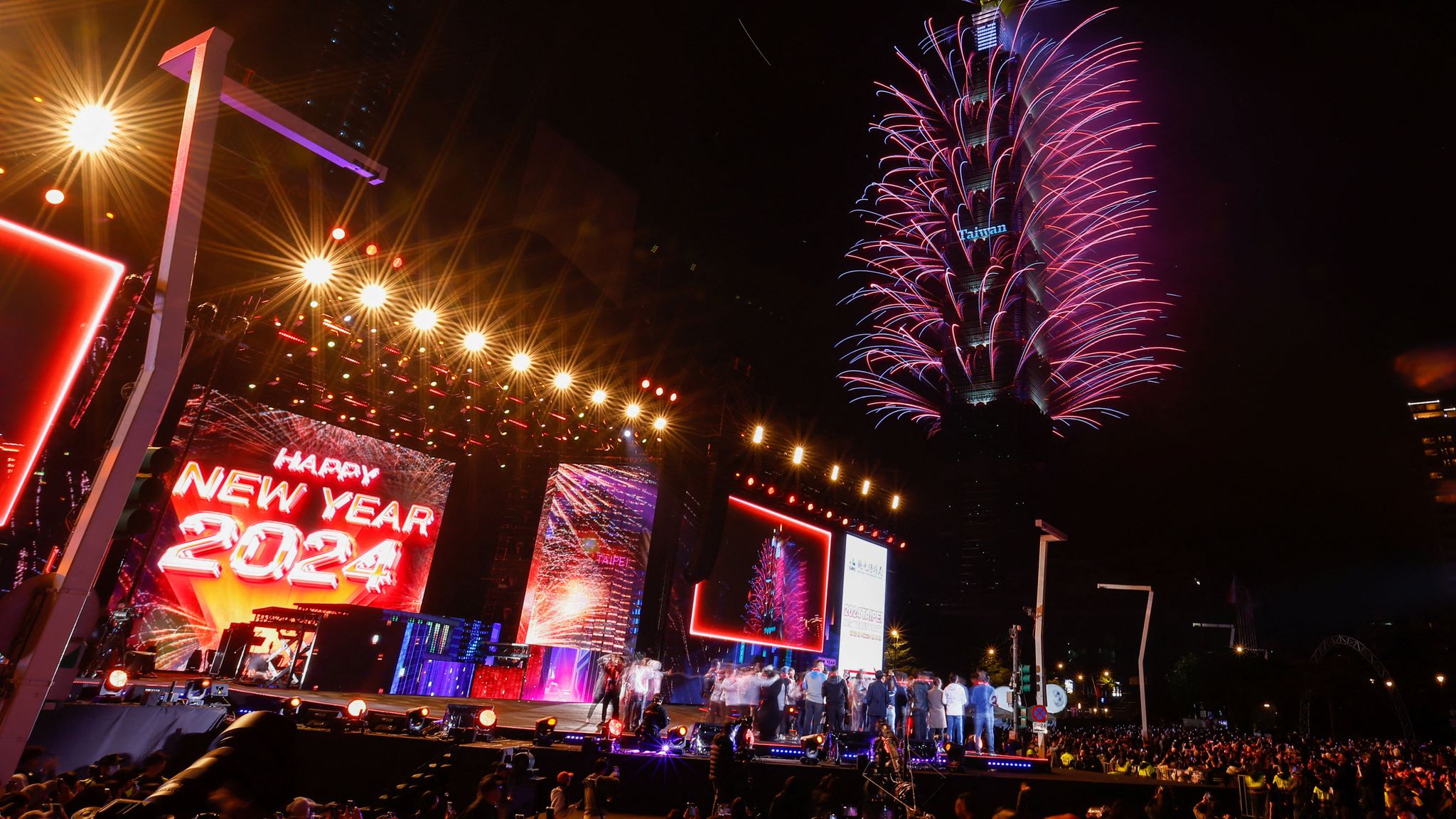 Lasers, fireworks and torches: How the world is marking the start of ...