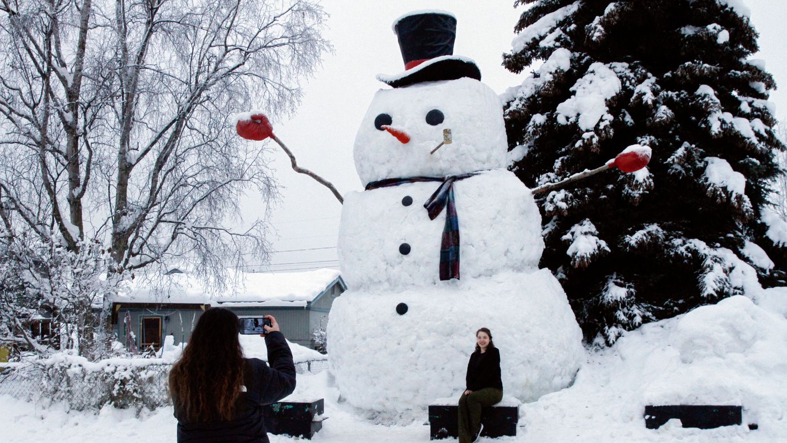 'Pandemic of snow': Alaska hit by record snowfall | US News | Sky News