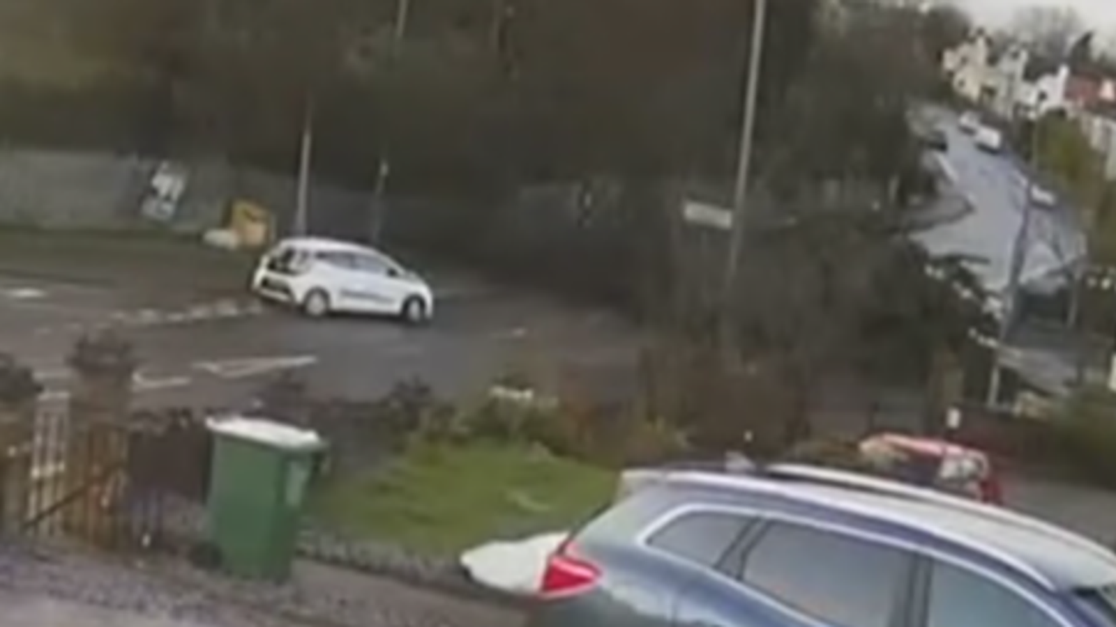 Storm Henk: CCTV captures car's near miss with falling tree as 94mph ...