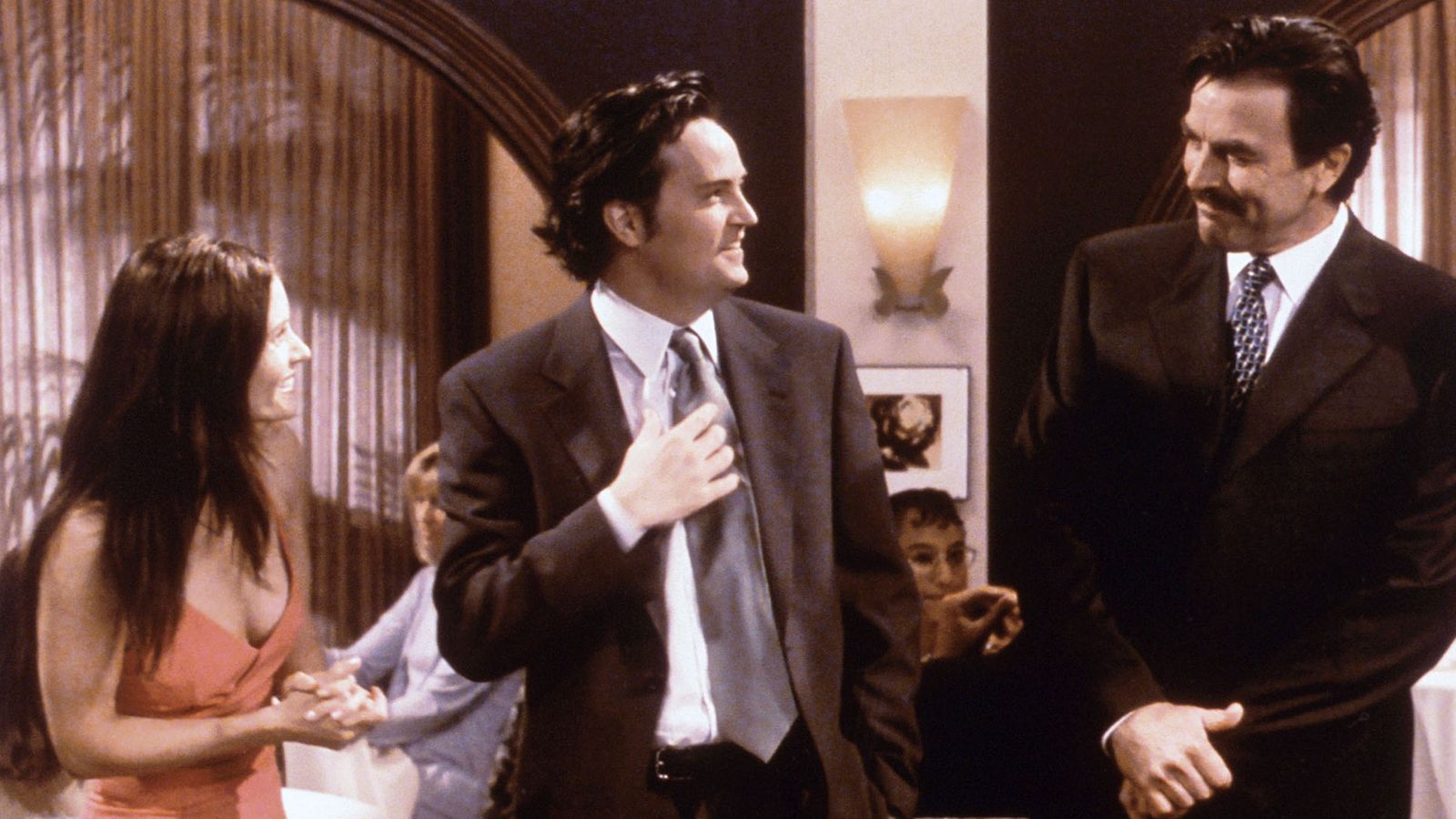 Tom Selleck was laughing with us when Matthew Perry walked in with the ...