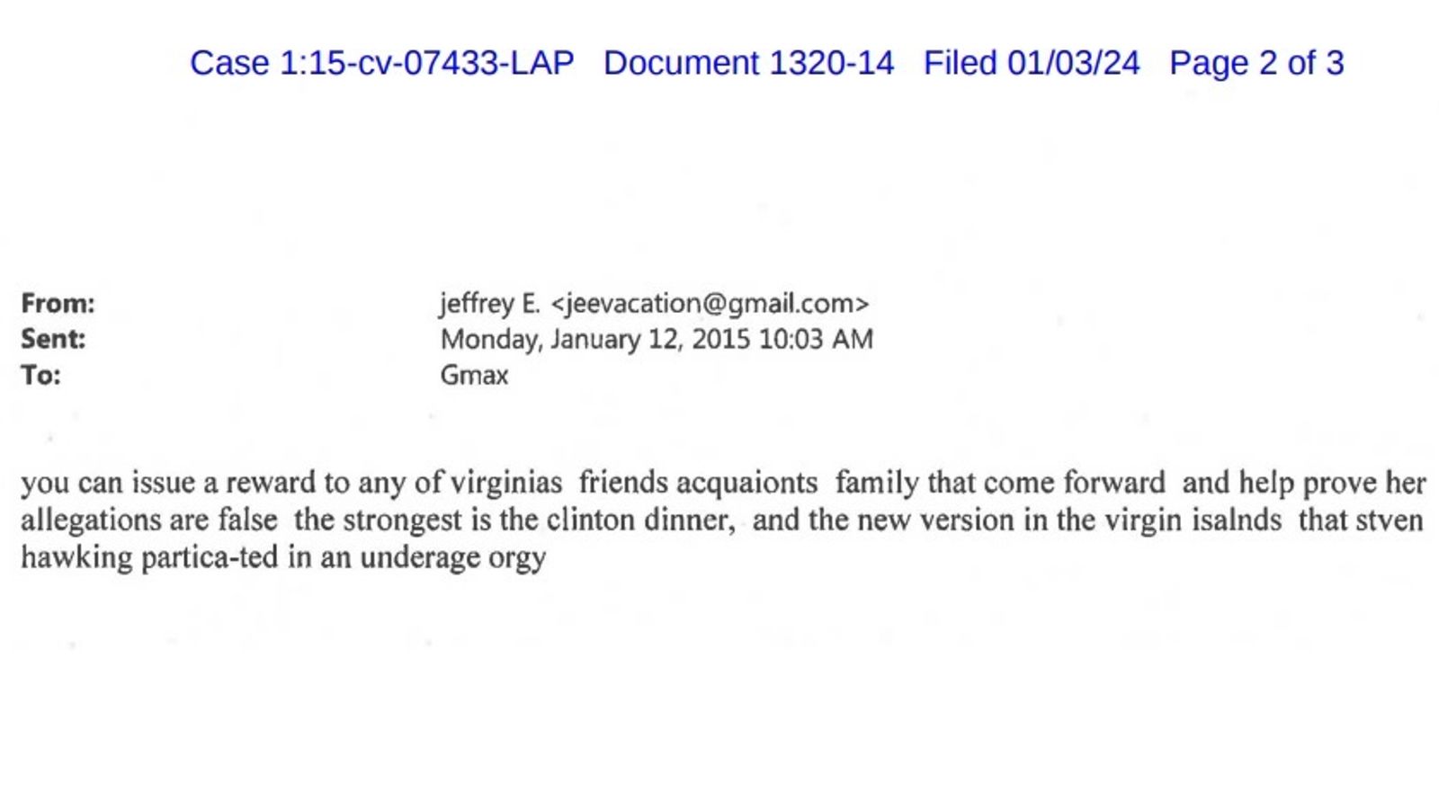 Epstein documents: Prince Andrew's puppet, Clinton's 'preferences' and underage orgy allegations ...