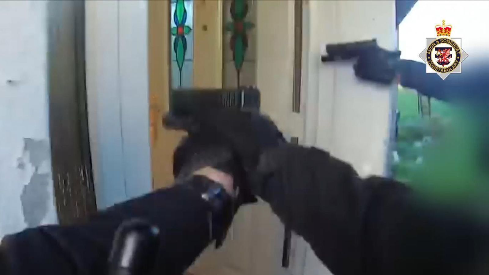 Moment police in Somerset shoot gunman plotting 'hitman-style' attack ...