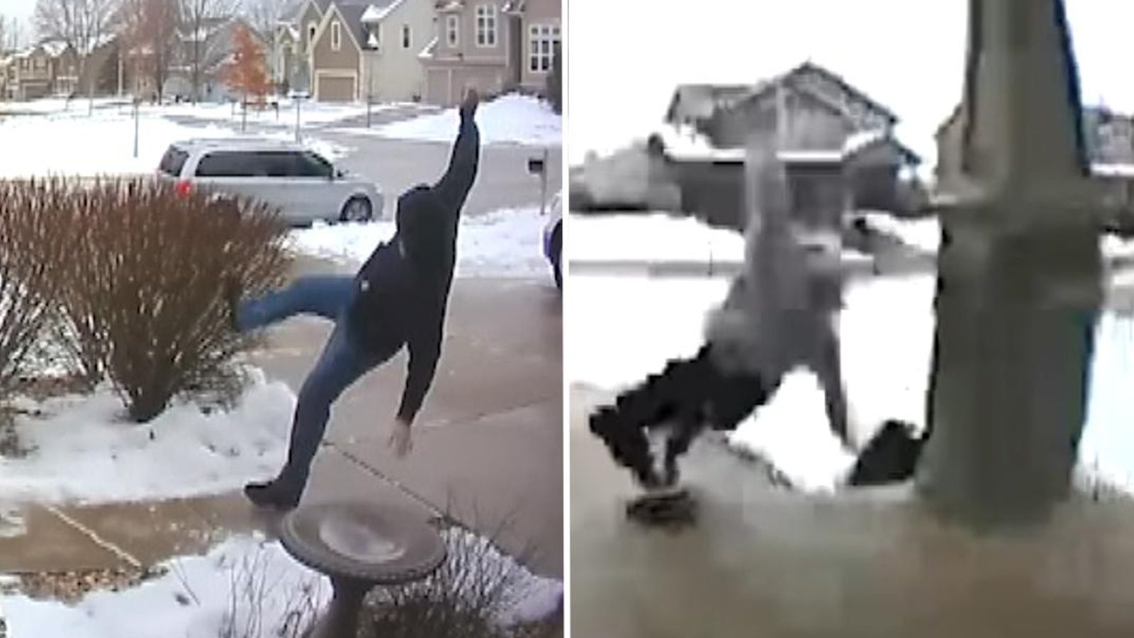 Kansas: Police on same force slip on ice simultaneously at their ...