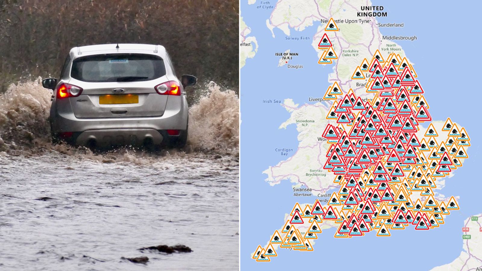 Storm Henk travel chaos with major roads closed and hundreds of flood ...