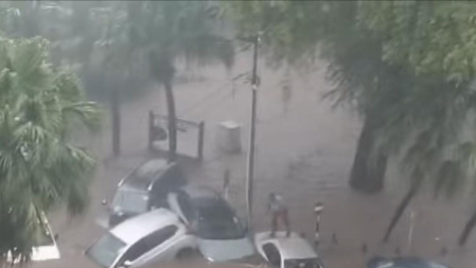 Cyclone Belal: Cars swamped by floodwater in Mauritius | World News ...
