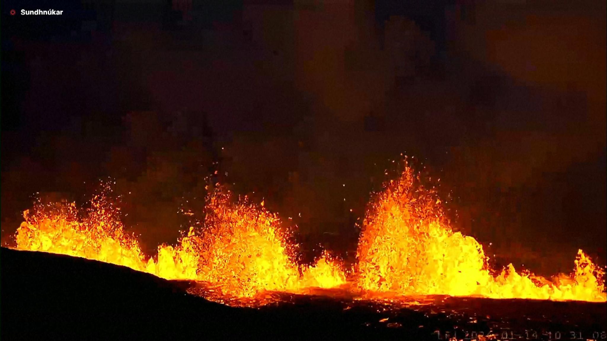 Iceland volcano eruption: Drone footage shows scale of disaster as ...