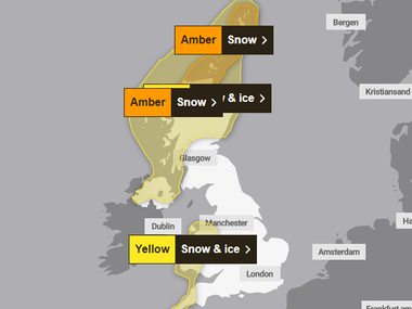UK weather: Snow and ice warnings in place - with storms on the way to ...