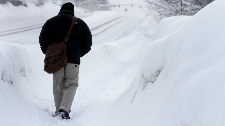 Pandemic Of Snow Alaska Hit By Record Snowfall Us News Sky News