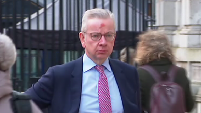 Michael Gove spotted arriving at cabinet meeting with injured face ... Michael Gove spotted arriving at cabinet meeting with injured face ...