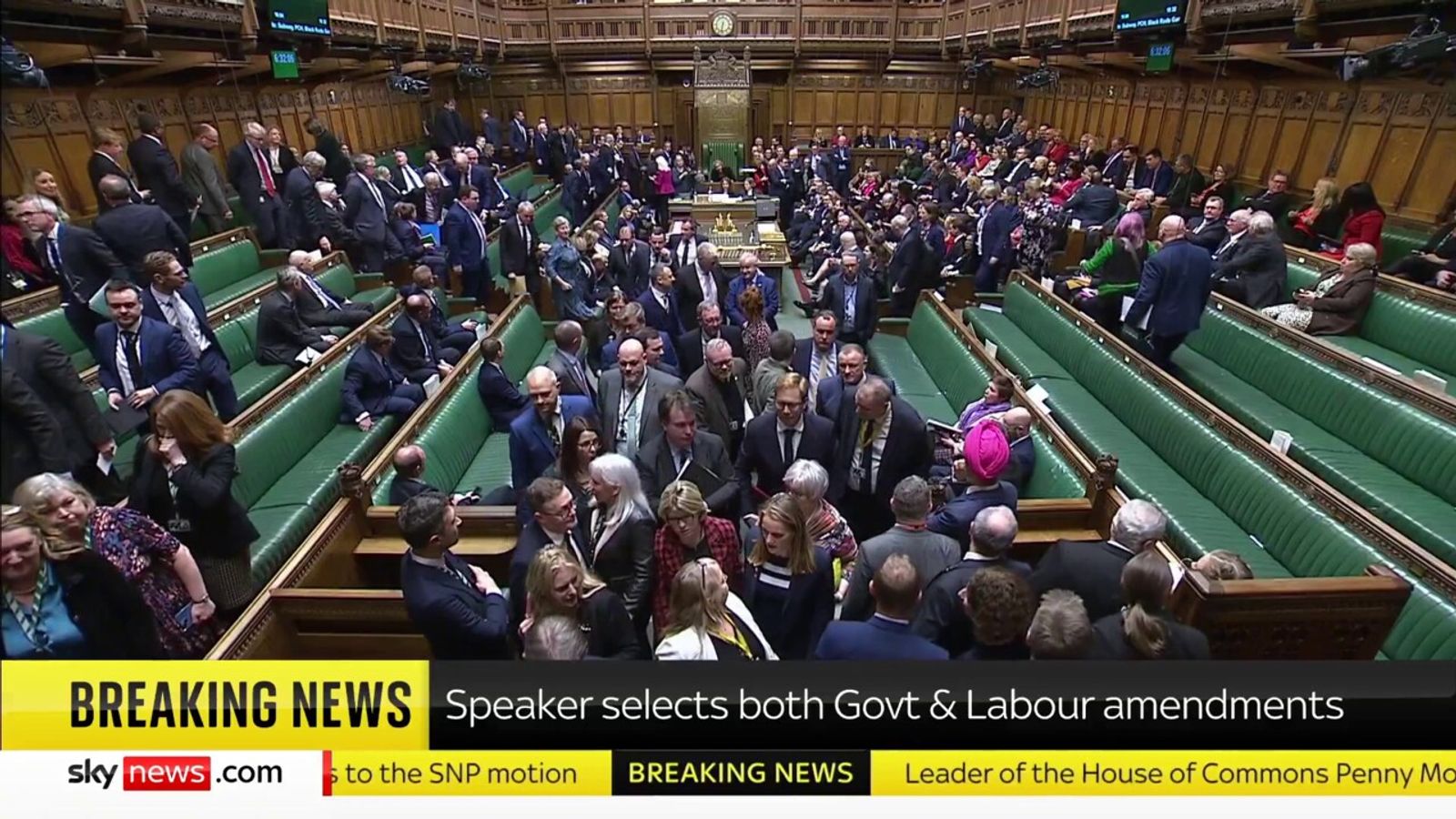 Gaza vote: SNP and Tories walk out of Commons chamber in protest ...