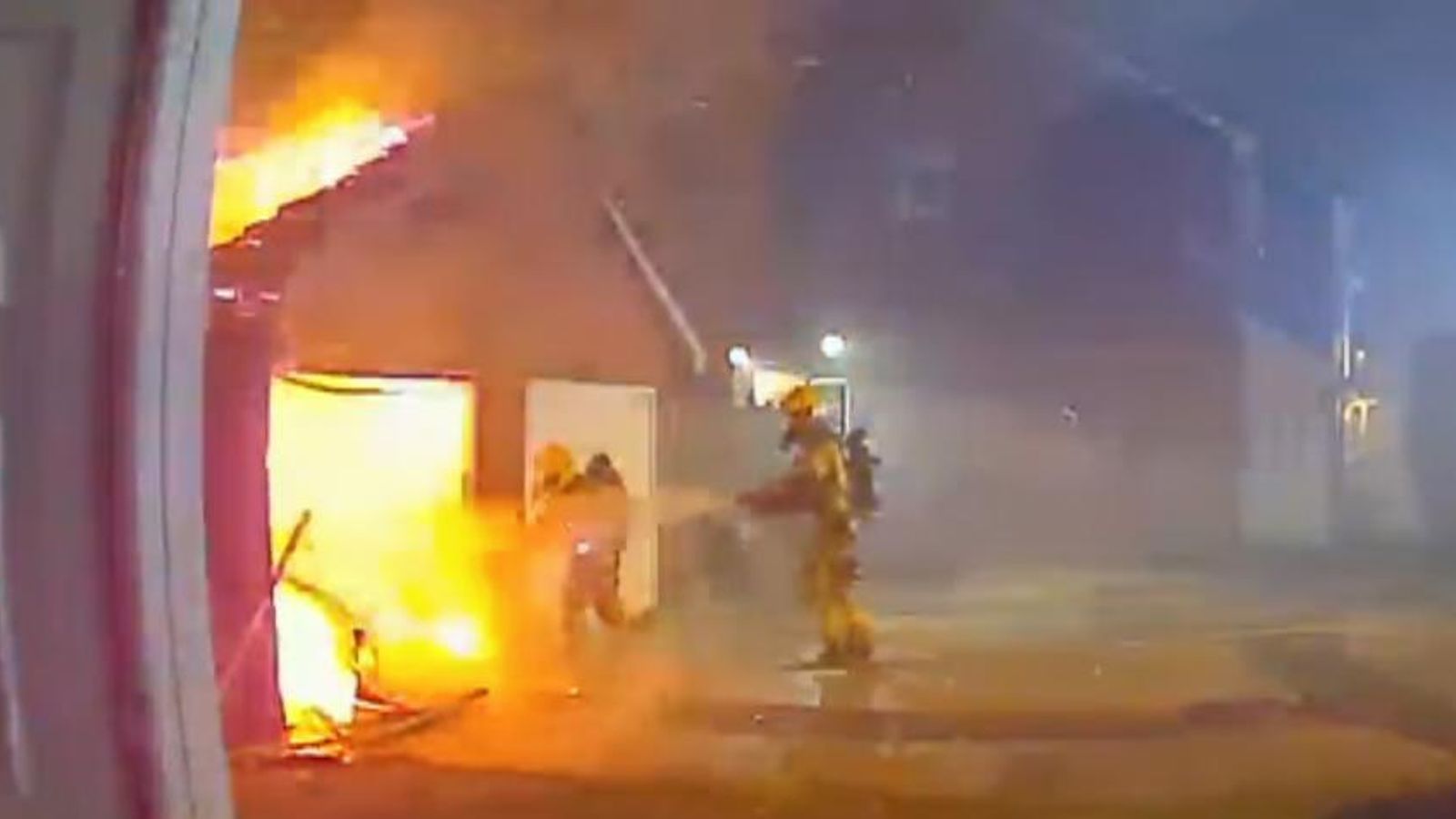 Emergency services tackle fire caused by faulty lithium-ion battery in ...