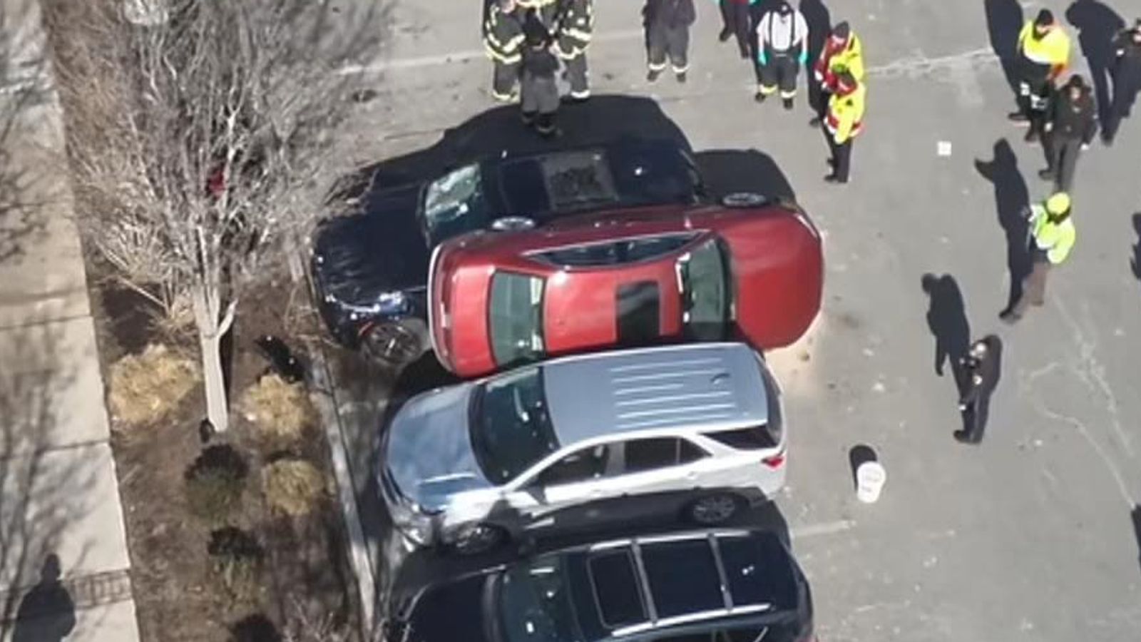 Massachusetts: Driver gets wedged between two parked cars | US News ...