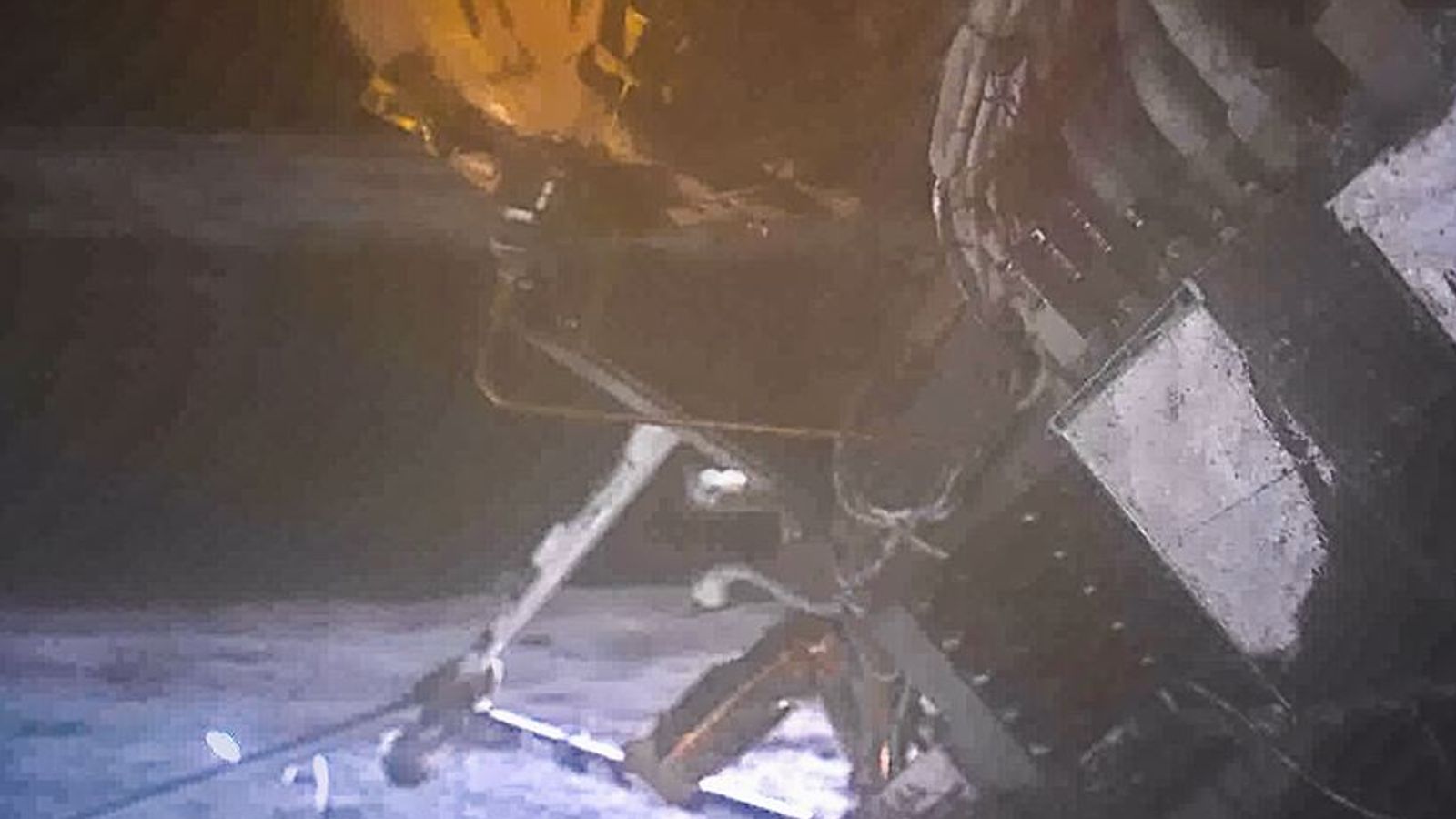 Odysseus lander shown touching down on moon with broken leg in dramatic ...