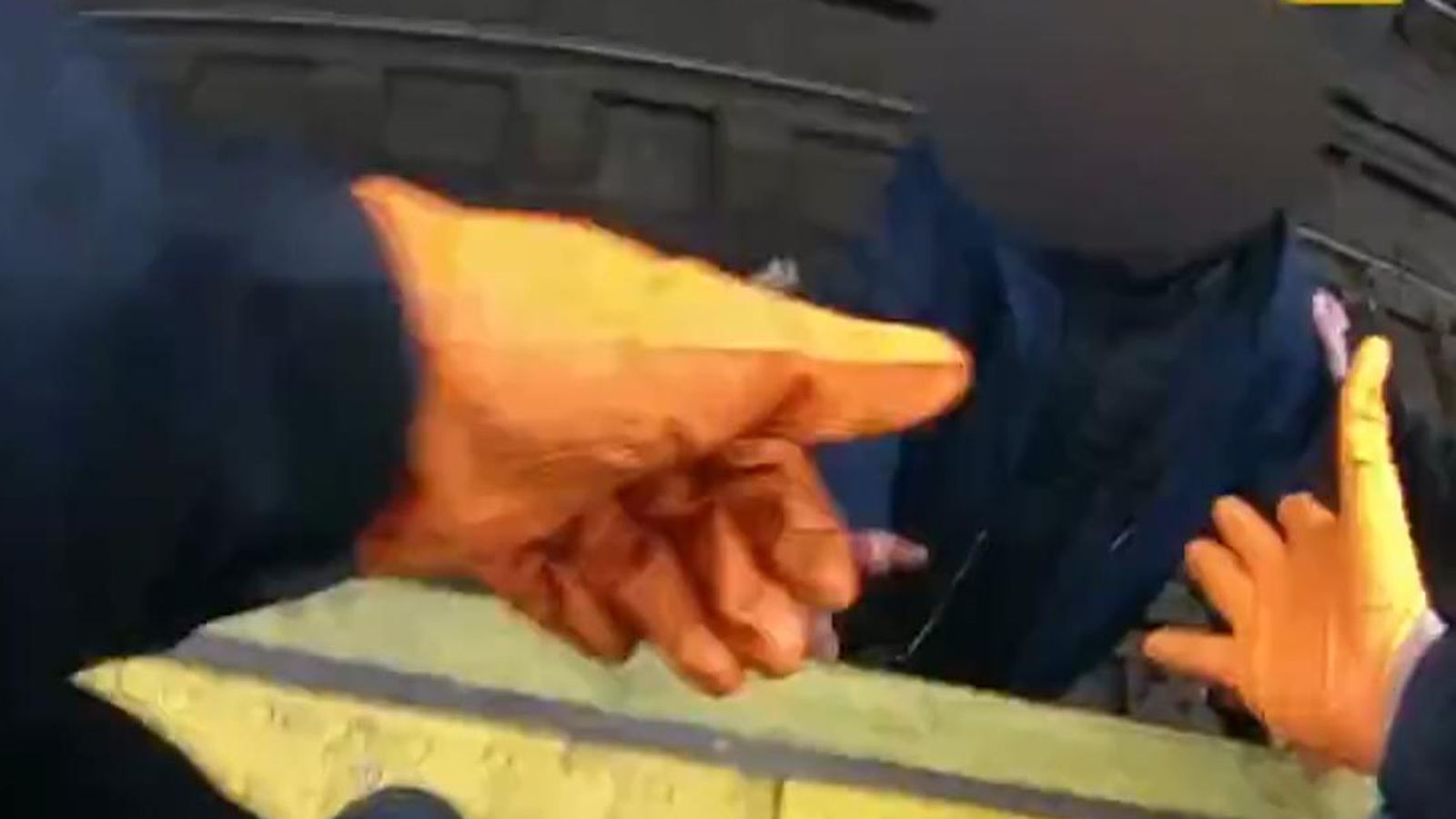 New York: Watch as man who fell on tracks rescued moments before train arrives | US News | Sky News