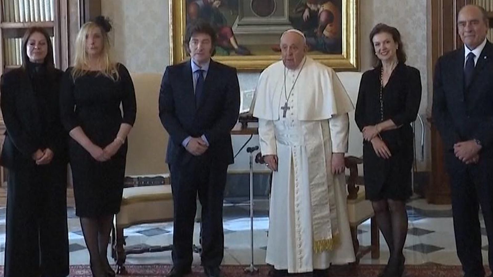Pope meets president of Argentina in Vatican City | World News | Sky News