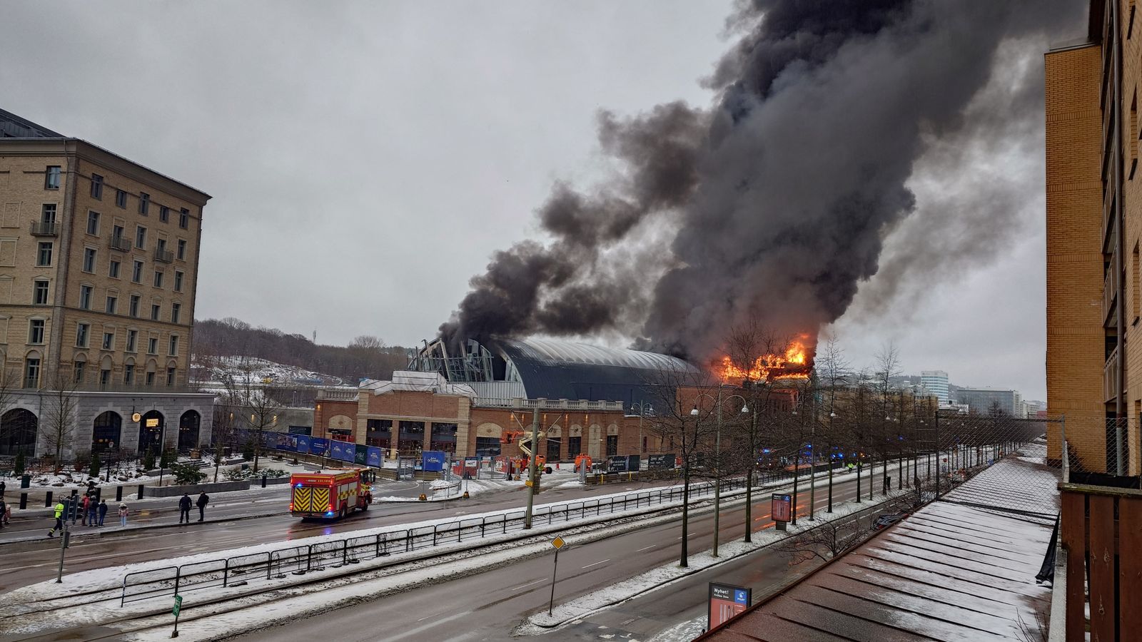 Sweden: Man missing and 12 people injured as huge fire breaks out at ...