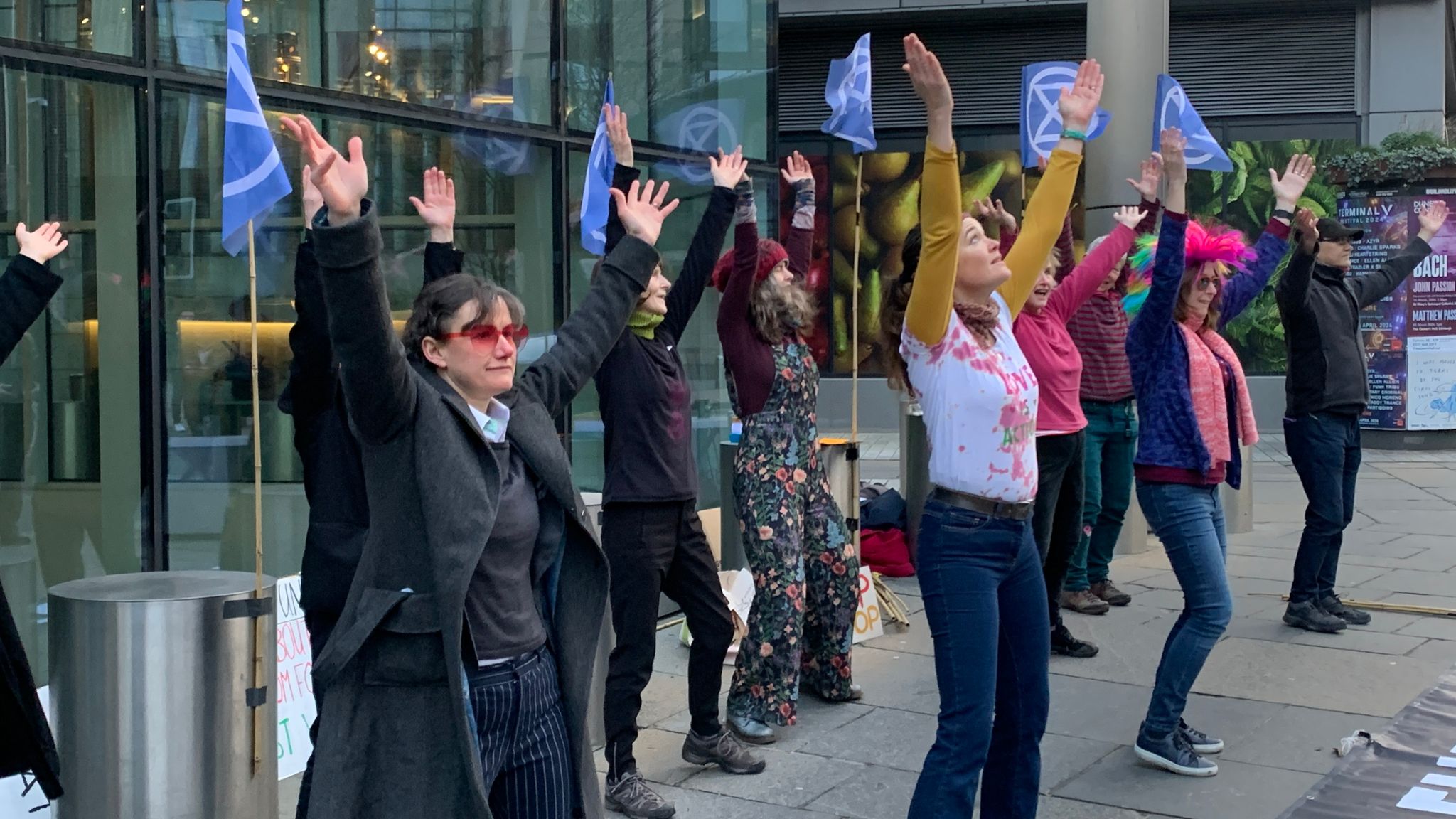 Extinction Rebellion: Climate activists stage protest dancing to Stayin ...