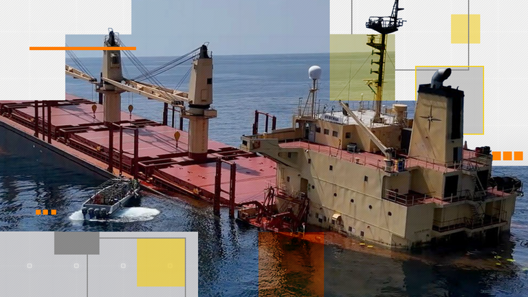 Ship sinking in Red Sea after Houthi attack drifts north - as US Navy ...