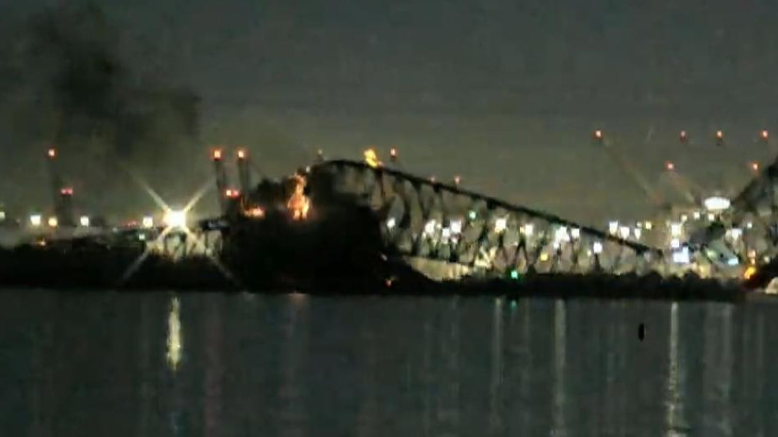 Baltimore: Vehicles fall into water as bridge collapses after being hit ...