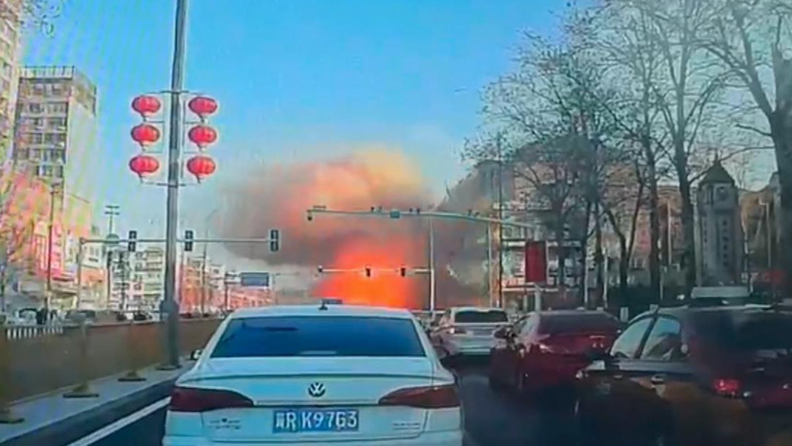 China: Moment deadly explosion rocks city in Hebei province | World ...