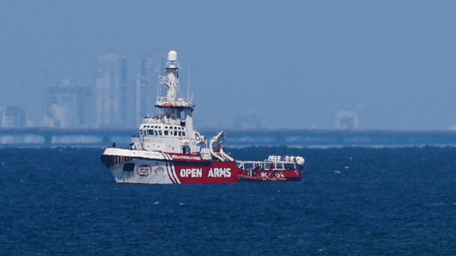 Middle East latest: Charity ship arrives off Gaza - as satellite images ...