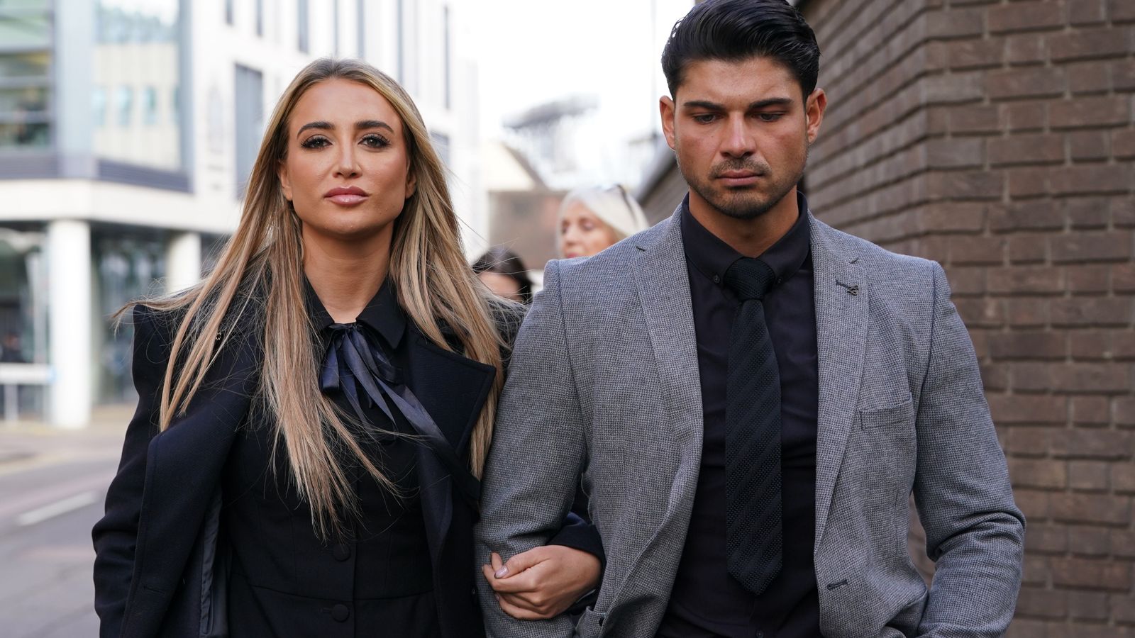 Stephen Bear and Georgia Harrison at court for hearing over profits he ...