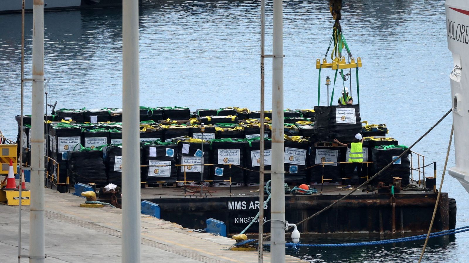 Houthi drones shot down after 'large-scale' attack - as aid ship ...