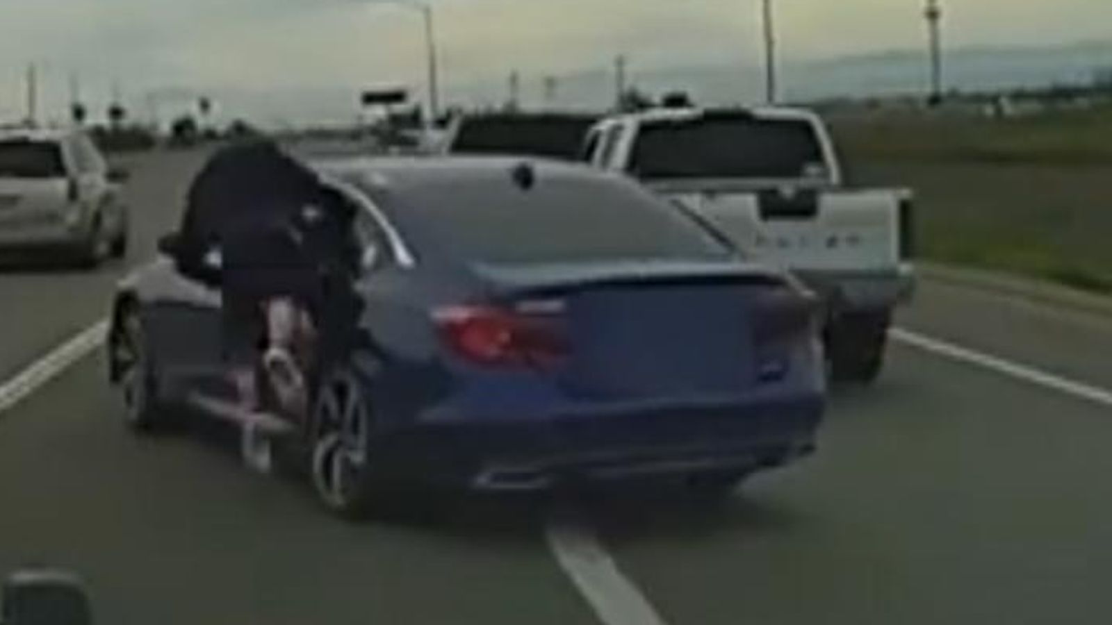 California: Suspect clings to vehicle during attempted carjacking while ...